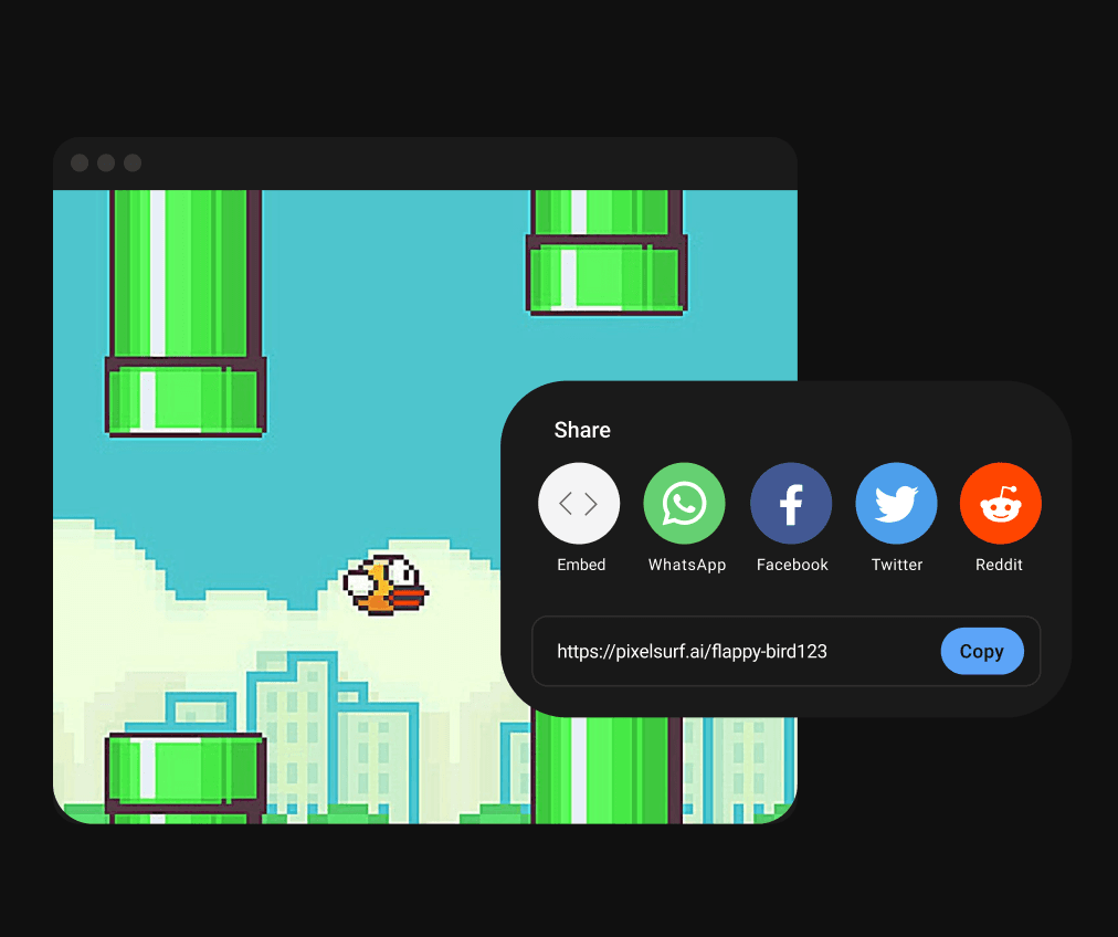 PixelSurf – The Ultimate AI Tool to Build Games, No Coding Required